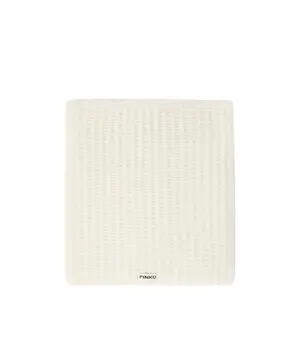 Pinko Ribbed-knit Scarf - White