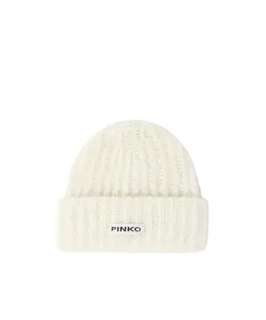 Pinko Logo Patch Turn-up Beanie