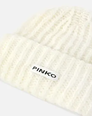 Pinko Logo Patch Turn-up Beanie