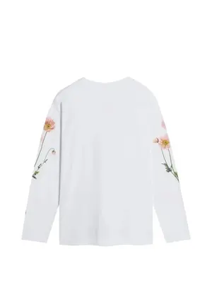 Simone Rocha Long Sleeve Poppy Print T-shirt