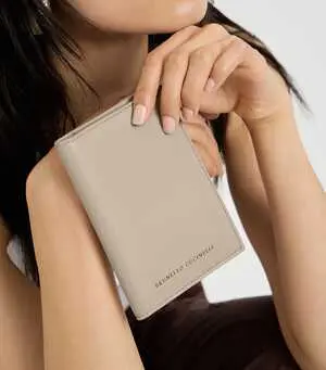 Brunello Cucinelli Leather Logo Wallet
