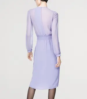 TOM FORD Chiffon Plissé Midi Dress