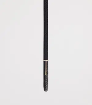 TOM FORD Leather Python-print T Icon Belt