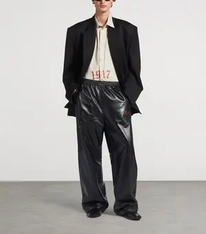 Balenciaga Lambskin Piped Trousers