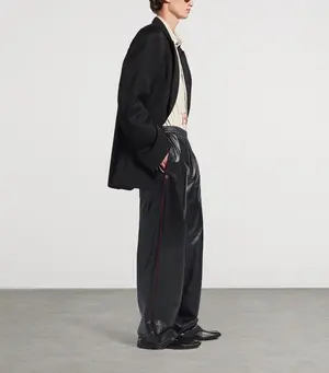 Balenciaga Lambskin Piped Trousers