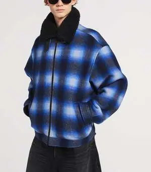 Balenciaga Wool Checked Jacket