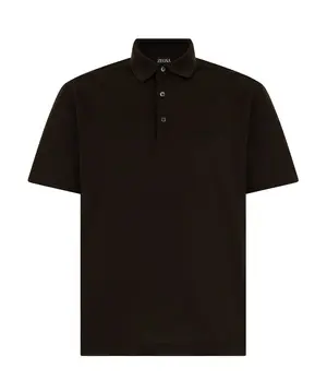 Zegna Short-sleeve Polo Shirt - Brown