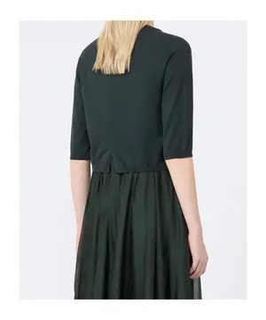 Max Mara Crew Neck Short-sleeved Knit Sweater