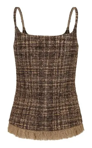 INTO THE EAST Plaid Tweed Slip Vest