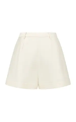 INTO THE EAST Wool-silk Cuffed Shorts
