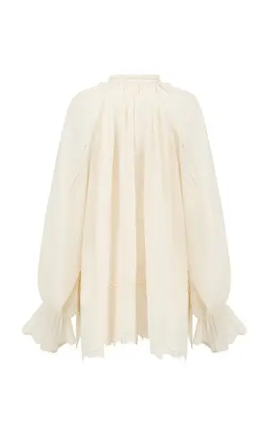 INTO THE EAST Lace Puff Sleeve Top