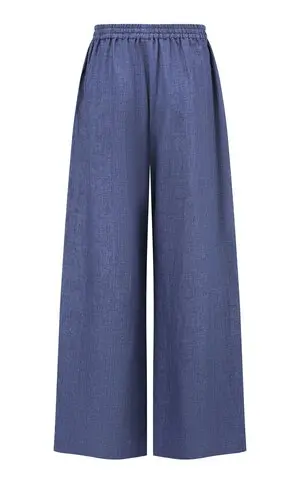 INTO THE EAST Linen Straight-leg Pants