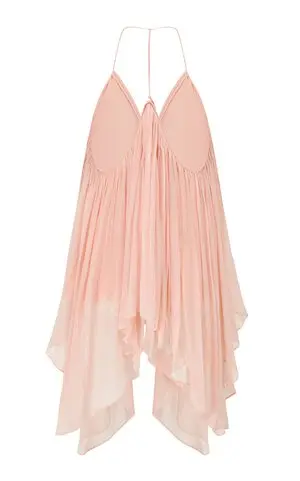 INTO THE EAST Deep-v Gathered Silk Camisole Top