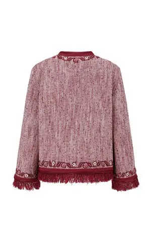 INTO THE EAST Embroidered Fringe Jacket