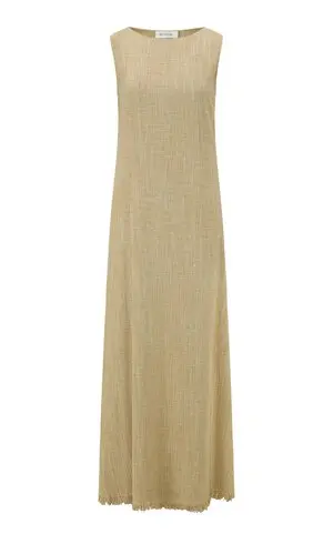 INTO THE EAST Relaxed Silk Maxi Dress - Brown