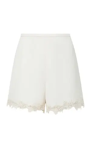 INTO THE EAST Heavy Silk Lace Paneled Shorts