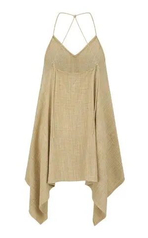 INTO THE EAST Asymmetric Hem Silk Camisole Top