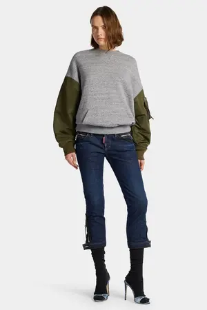 Dsquared2 Dark Aviator Upside Skinny Jeans