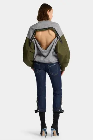 Dsquared2 Dark Aviator Upside Skinny Jeans