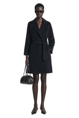 Max Mara Double Face Wool Coat - Black