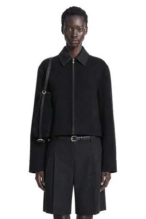 Max Mara Double Wool Cashmere And Silk Jacket - Black