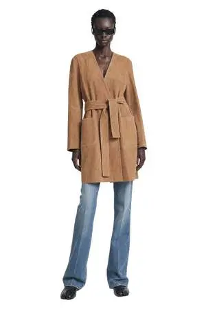 Max Mara Suede Duster Coat - Brown
