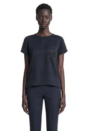 Max Mara Crepe De Chine Pocket T-shirt