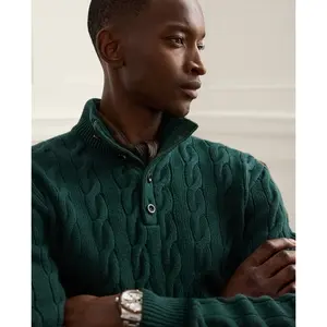Ralph Lauren Cable-knit Cashmere Mockneck Sweater