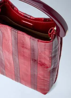 Dries Van Noten Striped Handle Handbag - Red