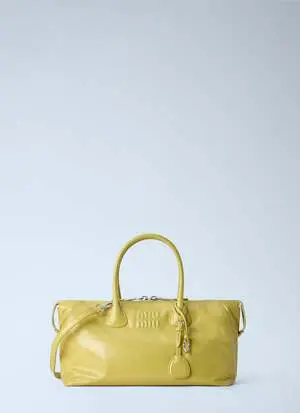 Miu Miu Leather Top Handle Bag - Yellow