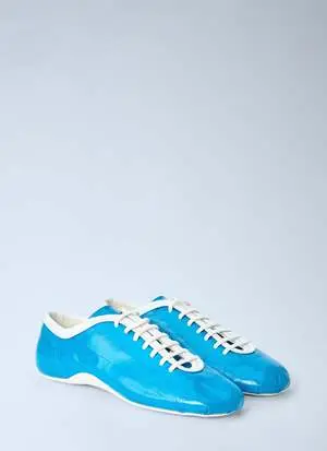Dries Van Noten Lace-up Leather Sneakers - Blue