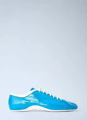 Dries Van Noten Leather Lace-up Sneakers - Blue