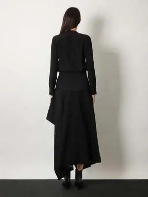 Burberry Asymmetrical Trench Skirt With Buckle Belt