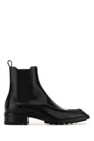 Saint Laurent Leather Chelsea Ankle Boots - Black