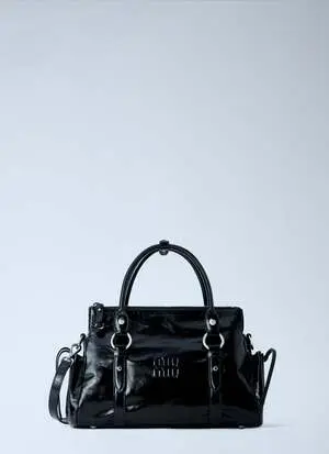 Miu Miu Patent Leather Handbag - Black