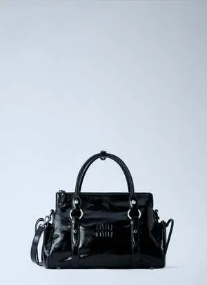 Miu Miu Patent Leather Handbag - Black
