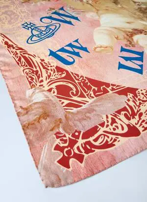 VIVIENNE WESTWOOD Cherub Motif Silk Scarf