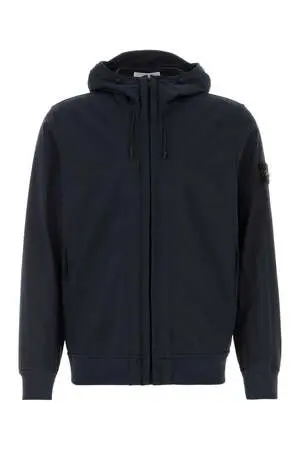 Stone Island Navy Stretch Polyester Jacket - Blue