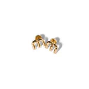Miu Miu Metal Earrings - Gold