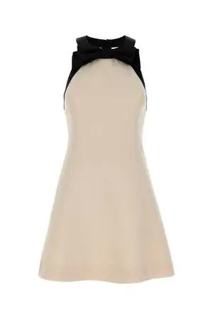 Valentino Garavani Ivory Crepe Couture Mini Dress - White