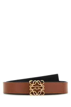 Loewe Caramel Leather Reversible Belt - Brown