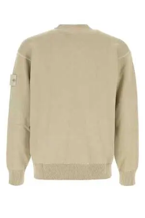 Stone Island Beige Cotton Blend Sweater