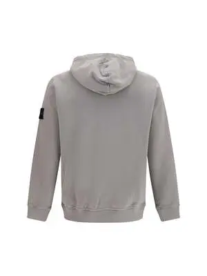 Stone Island Cotton Zip Hoodie With Compass Logo