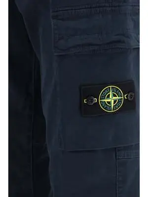 Stone Island Cargo Pants With Elasticated Cuffs