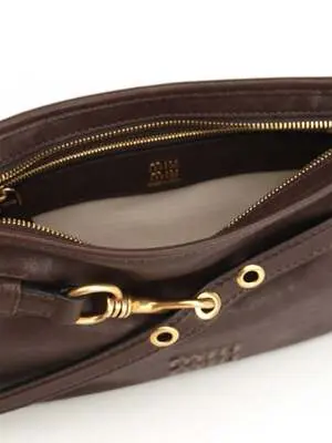 Miu Miu Nappa Aviator Shoulder Bag - Brown