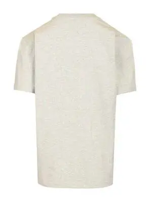 AMI Paris De Coeur" Embroidered Cotton T-shirt - Gray