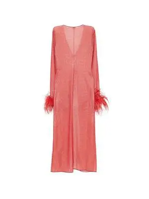 Oseree Lumière Plumage Long Kaftan
