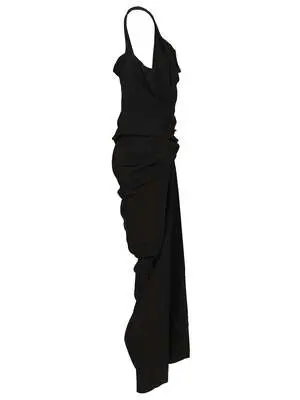 Rick Owens Long Draped V-neck Gown