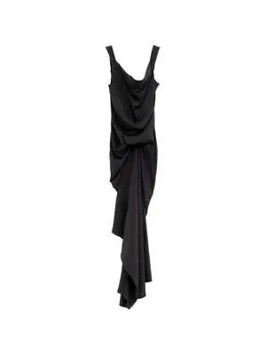 Rick Owens Long Draped V-neck Gown