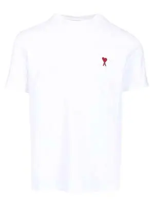 AMI Paris De Coeur" Organic Cotton T-shirt - White